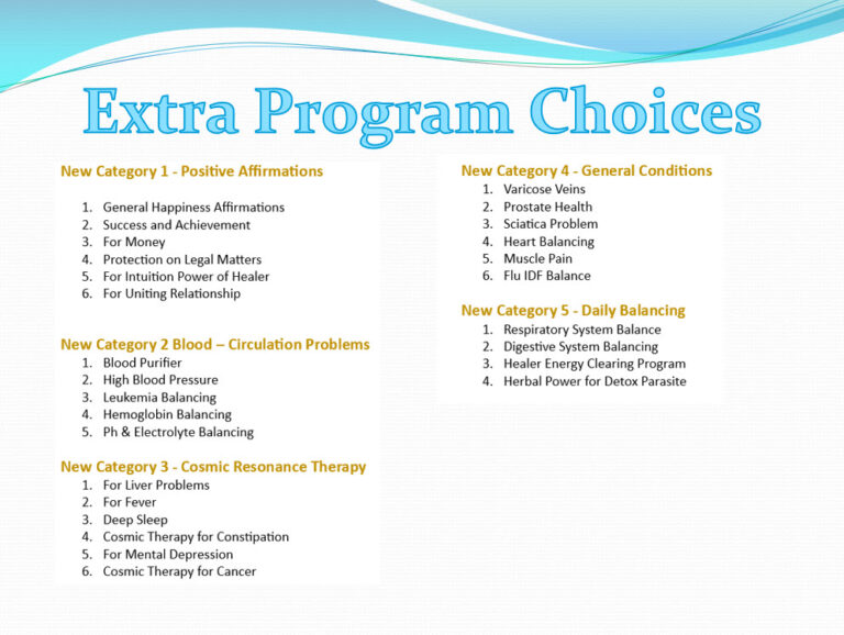 Time to Choose 4 New Programs – Quantum Wellness Hub